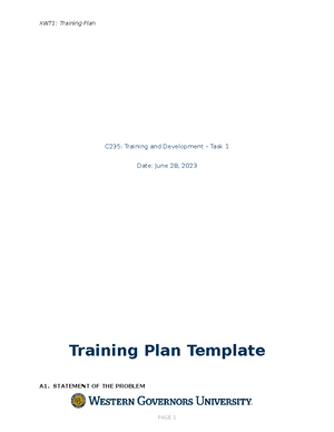 C235 Task 2 - C235 Task 2 - passed with no revisions - A. Discuss the ...