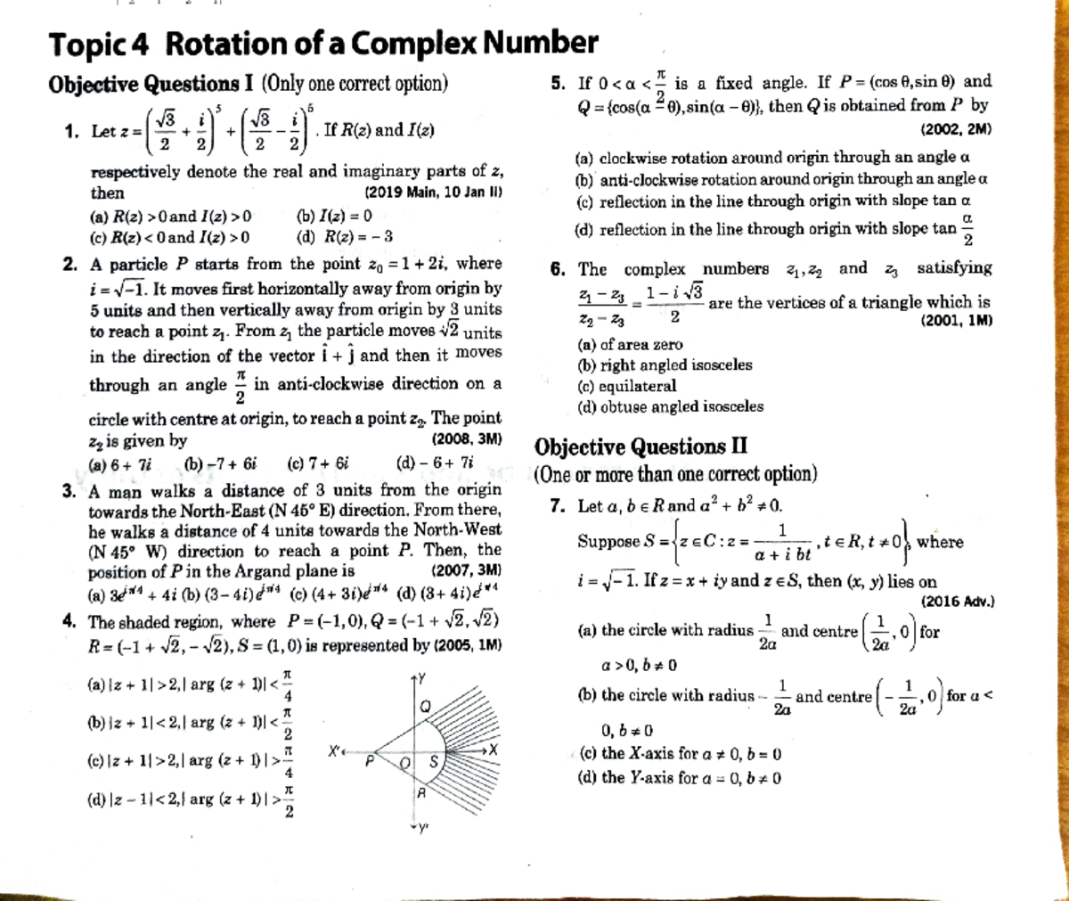 math assignment - Topic4 Rotation of a Complex Number Objective ...