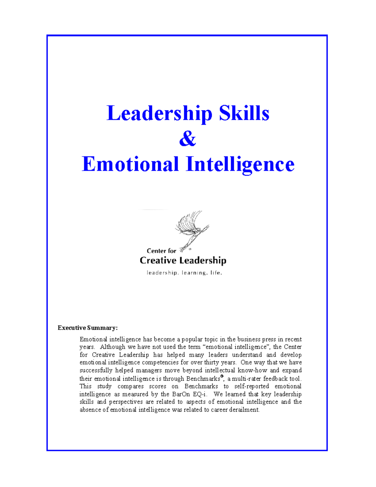 Skills intelligence - Leadership Skills & Emotional Intelligence ...