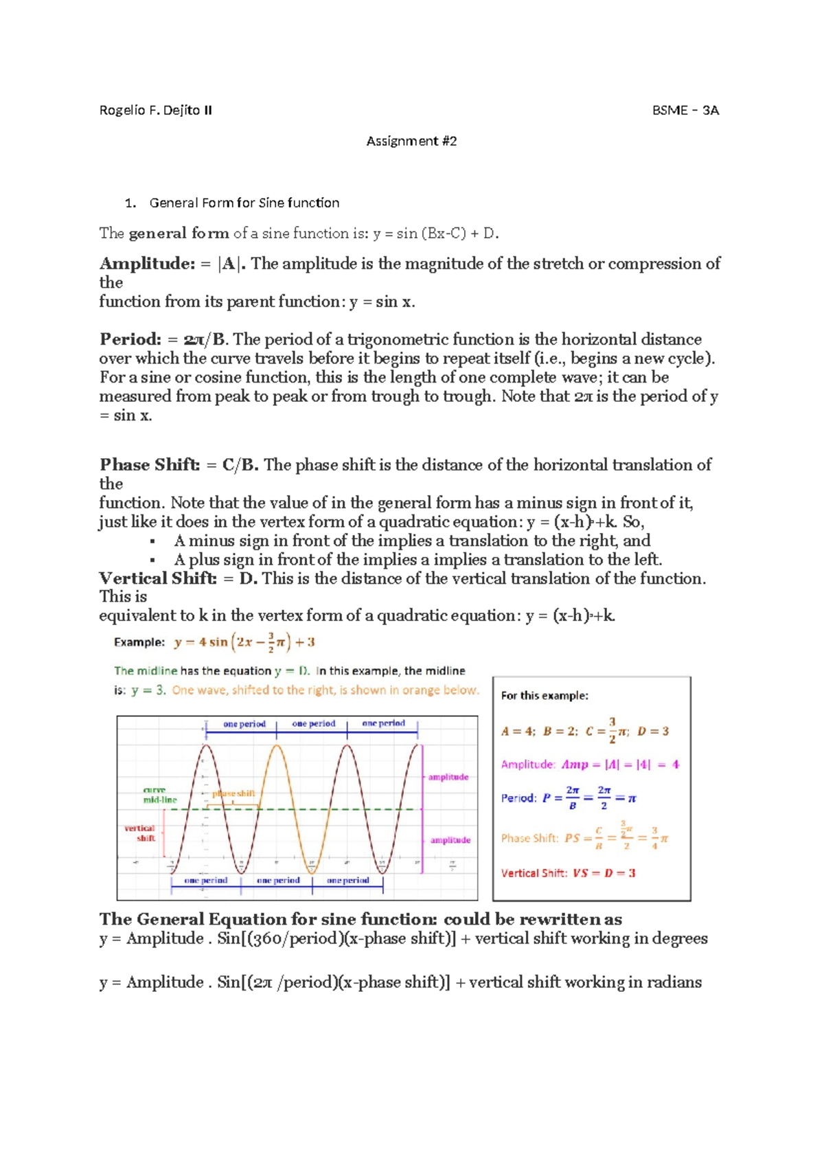 Assignment-2 - Assignment - Rogelio F. Dejito II BSME – 3A Assignment 1 ...