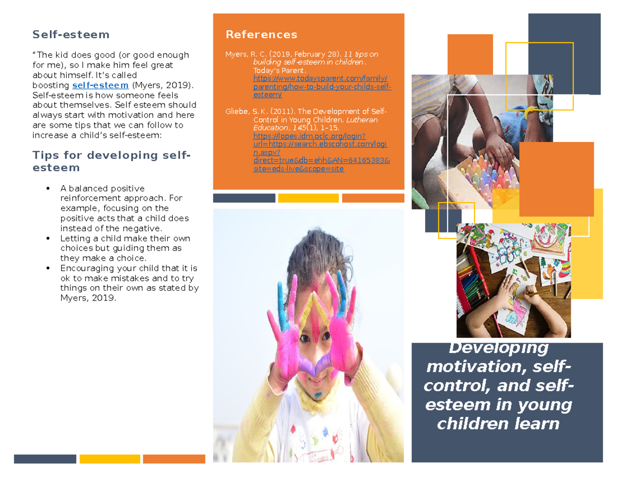 T3 Brochure - Self-esteem “The kid does good (or good enough for me ...