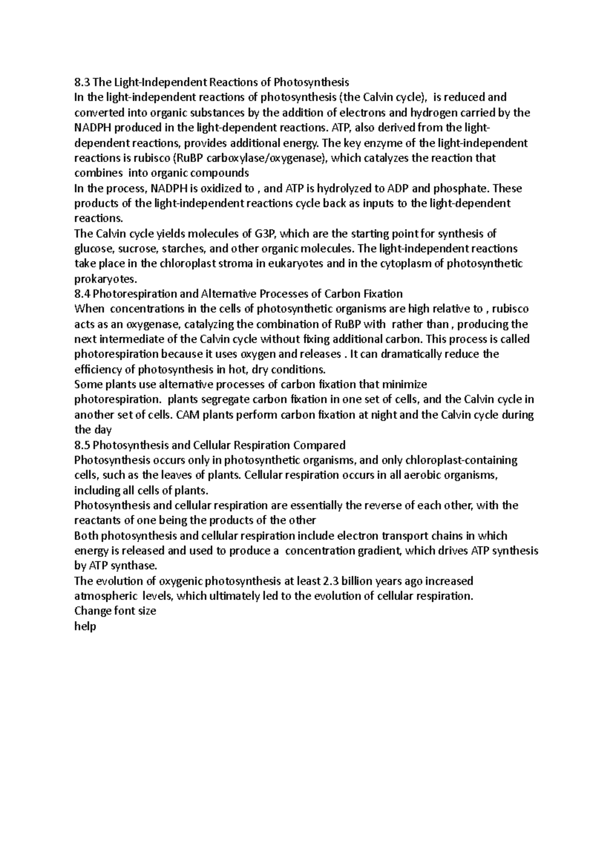 Ch 8 part 2 - Chapter 8 review end - Biology: The Dynamic Science - 8 ...