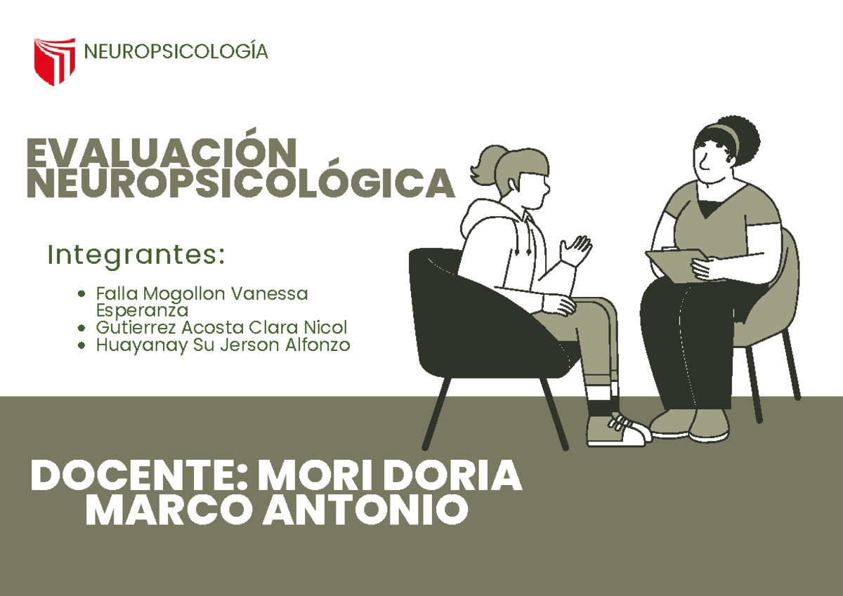Mapa neuro merged - MAPA S1 - Neuropsicología - EVALUACIÓN NEUROPSICOLÓGICA NEUROPSICOLOGÍA ...