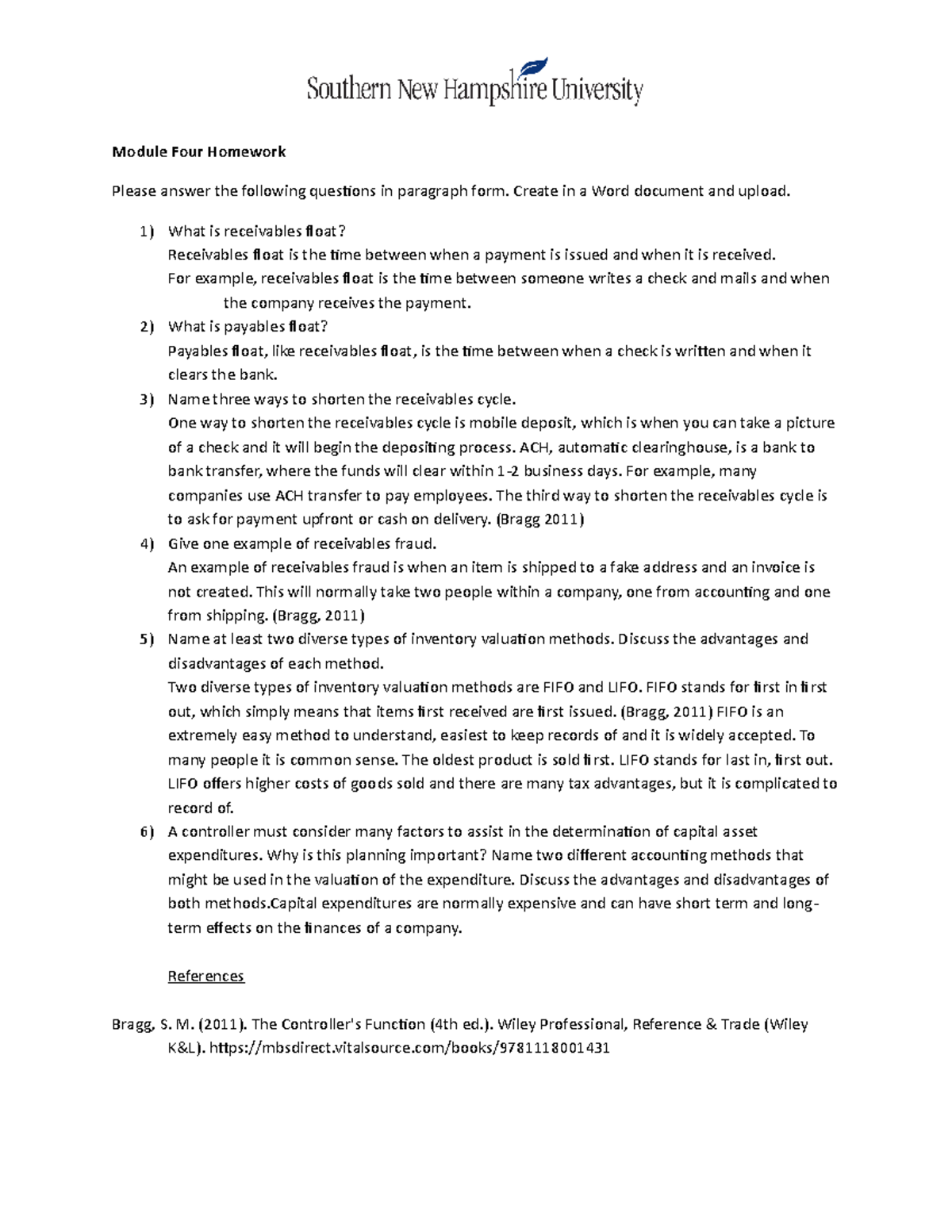 ACC 340 Module Four Homework - Module Four Homework Please answer the ...