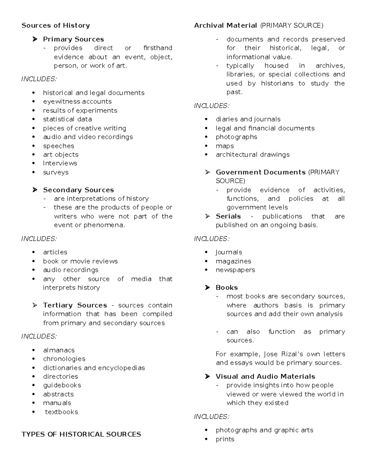 Lesson-1B - lesson for ph - Sources of History Primary Sources ...
