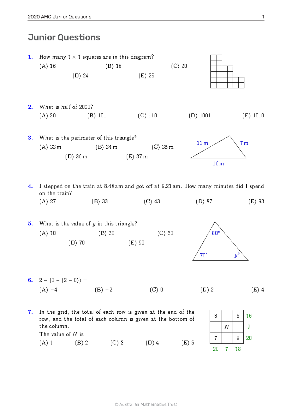 AMC 2020 JUN SOL - practice - 2020 AMC Junior Questions Questions ...