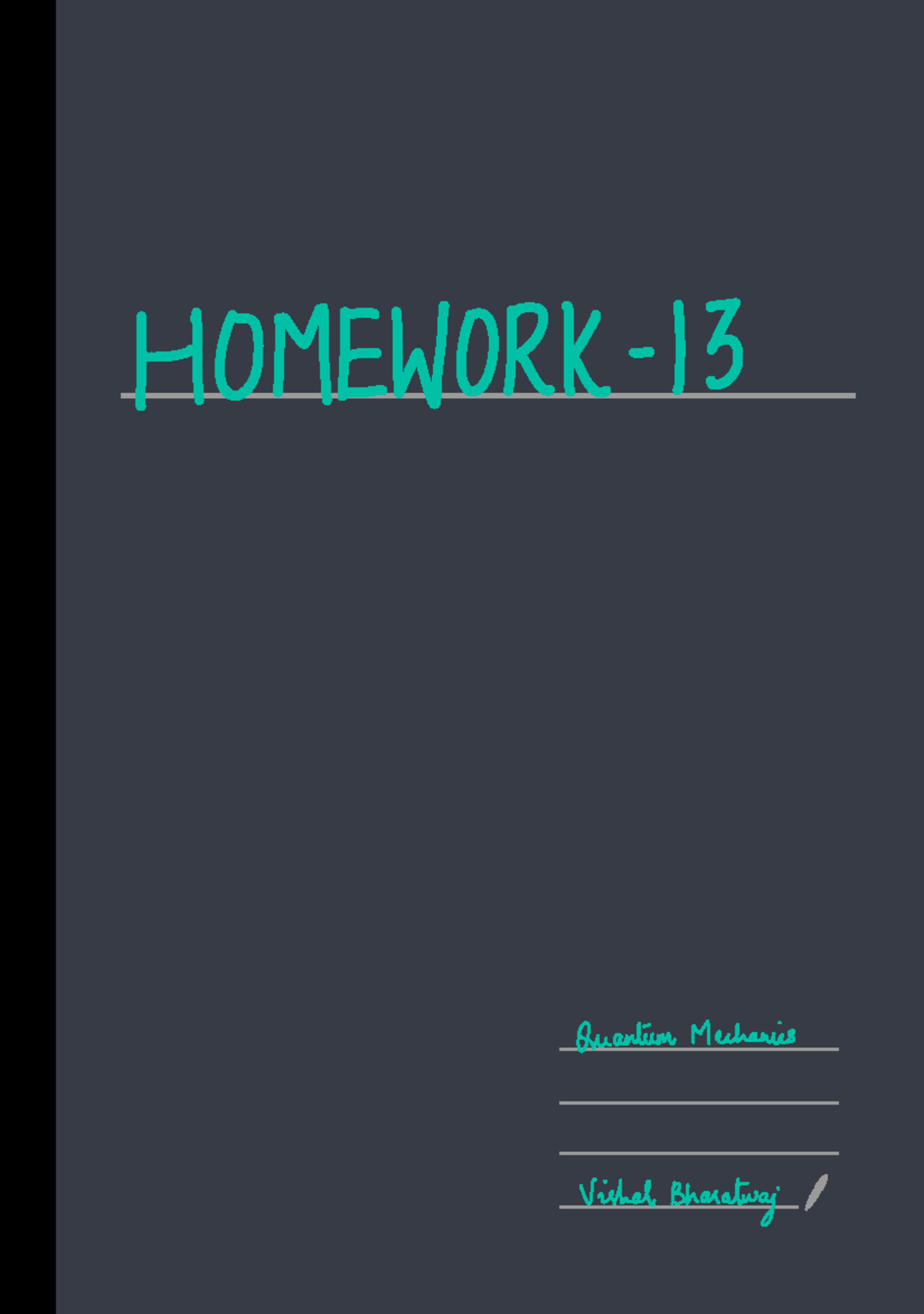 Homework 13 - Graduate Physics Quantum Mechanics course assignment ...