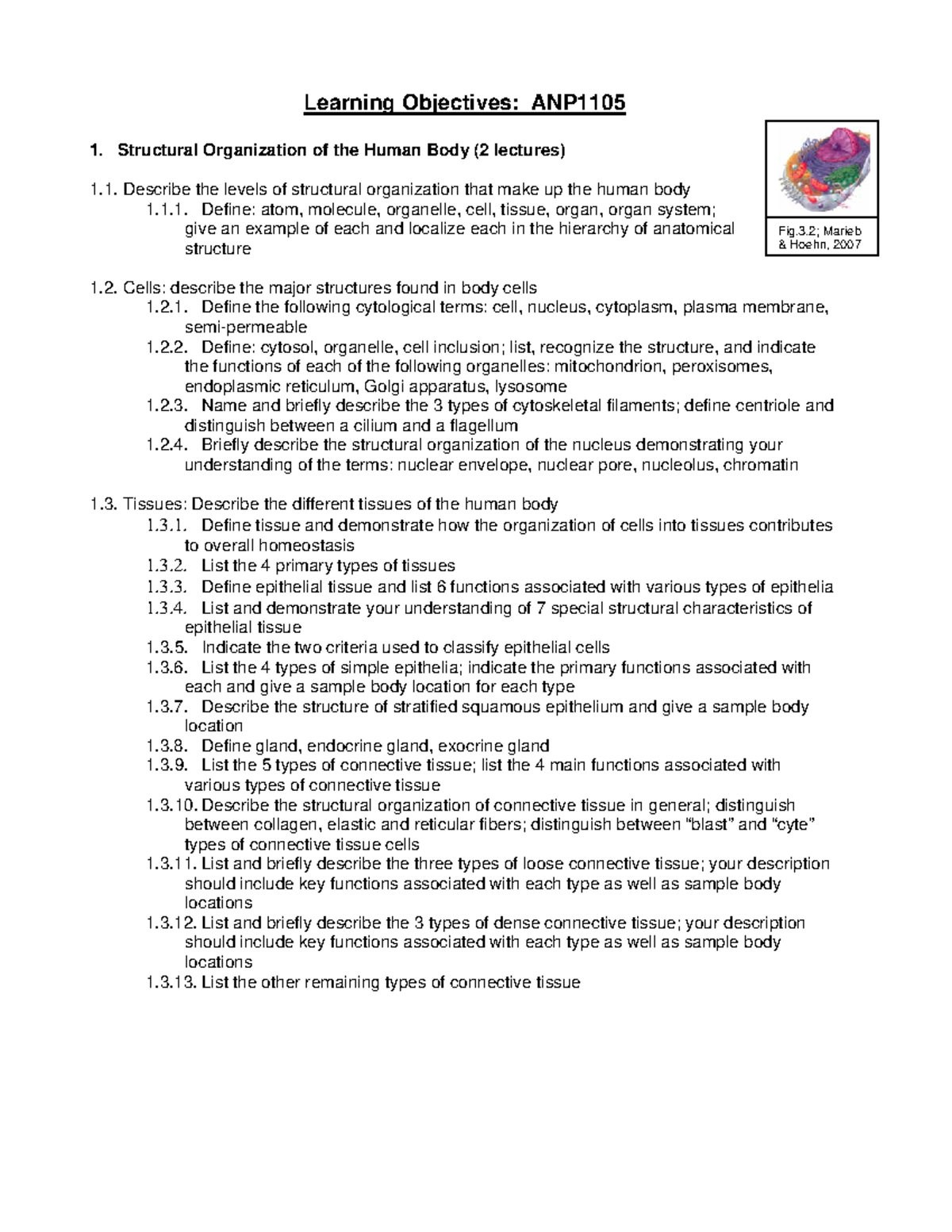 1.Structural Organization of the Human Body Objectives - Learning ...