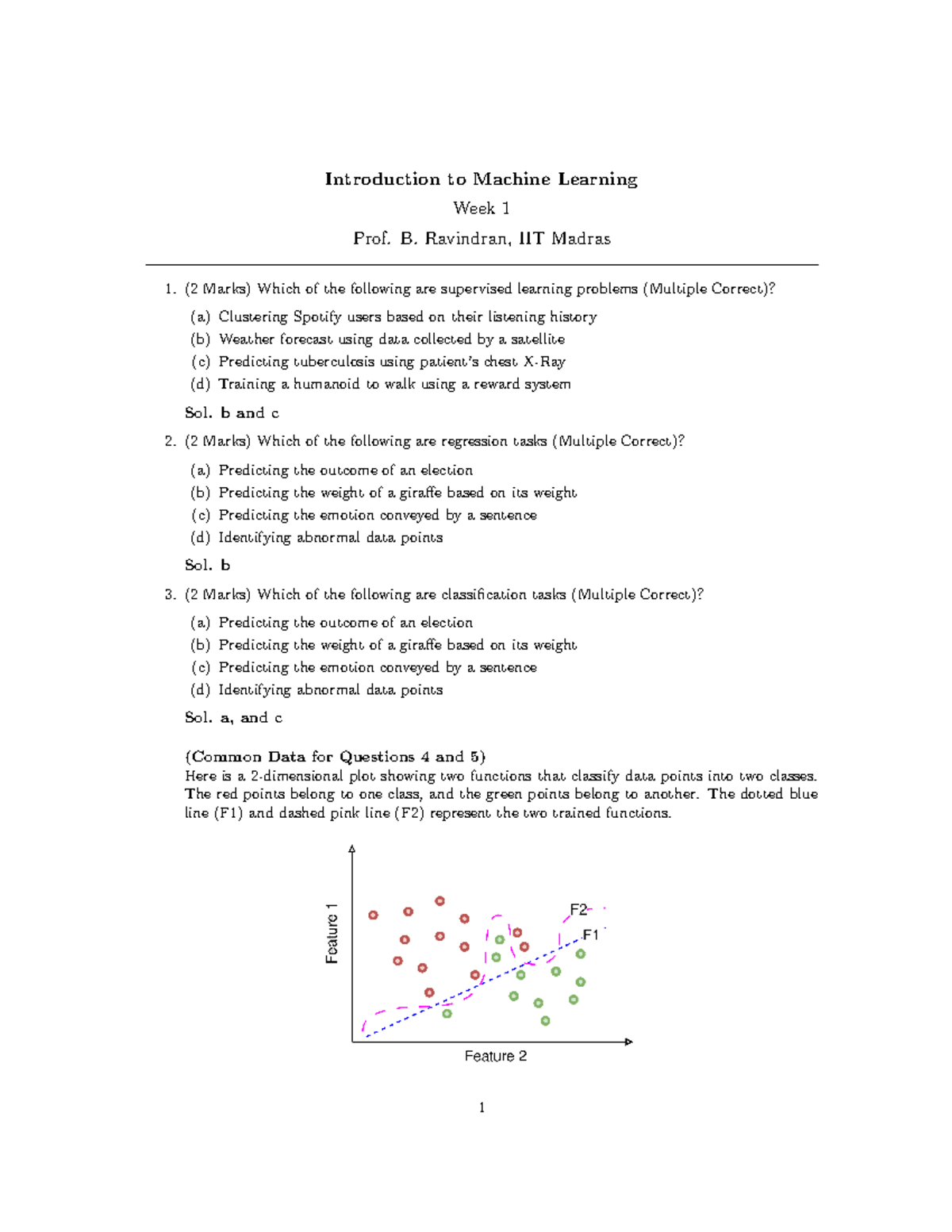 Week 1 merged merged - ... - Introduction to Machine Learning Week 1 ...