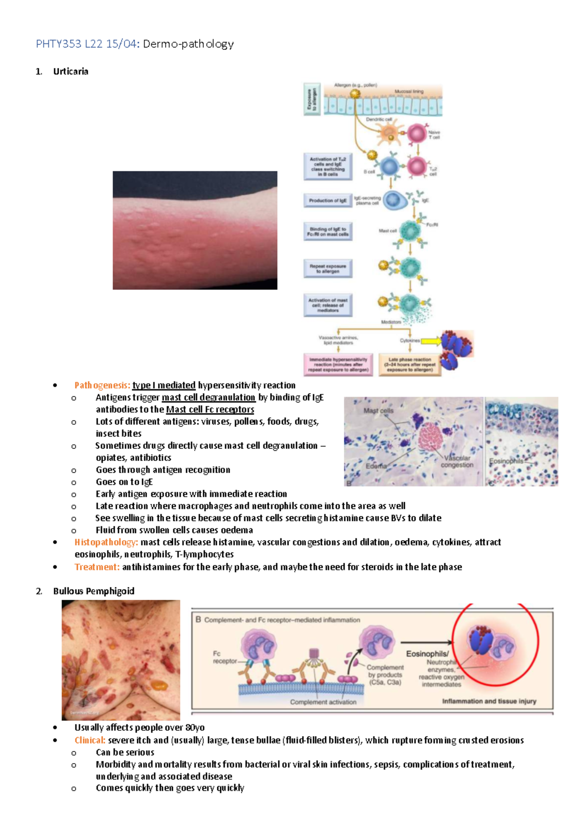 Pathology for Physiotherapy Lecture 22 - Warning: TT: undefined function: 32 PHTY353 L22 15/04 ...
