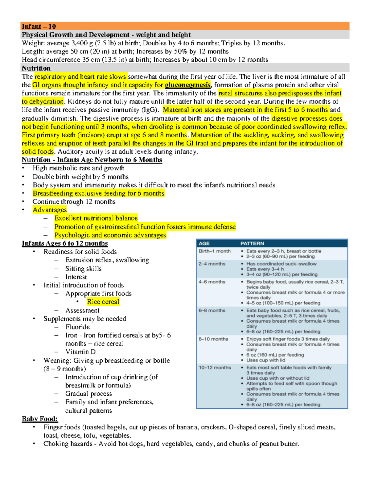 care of children 418 PDF - Infant – 10 Physical Growth and Development ...