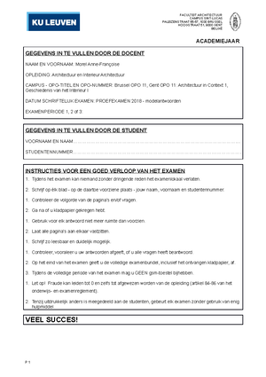 KU Leuven - Katholieke Universiteit Leuven - Studocu