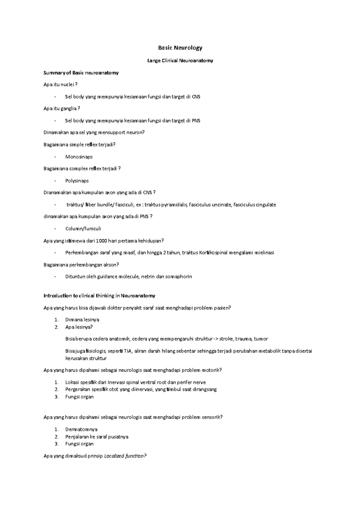 Basic Neurology Lange Neuranatomy - Basic Neurology Lange Clinical ...