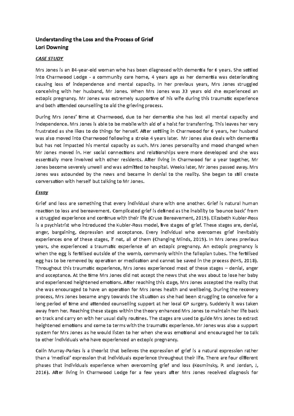 Grief and Loss - Understanding the Loss and the Process of Grief Lori ...