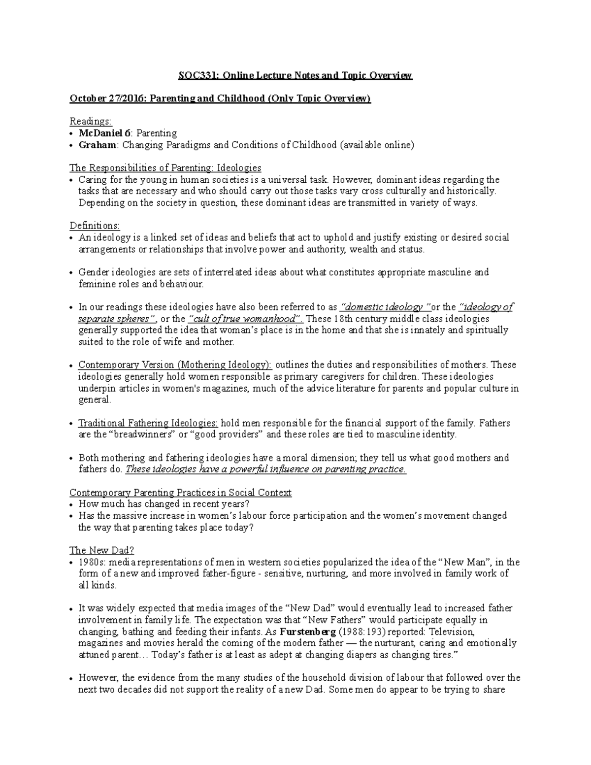 SOC 331- Online Lecture 2 - SOC331: Online Lecture Notes and Topic ...
