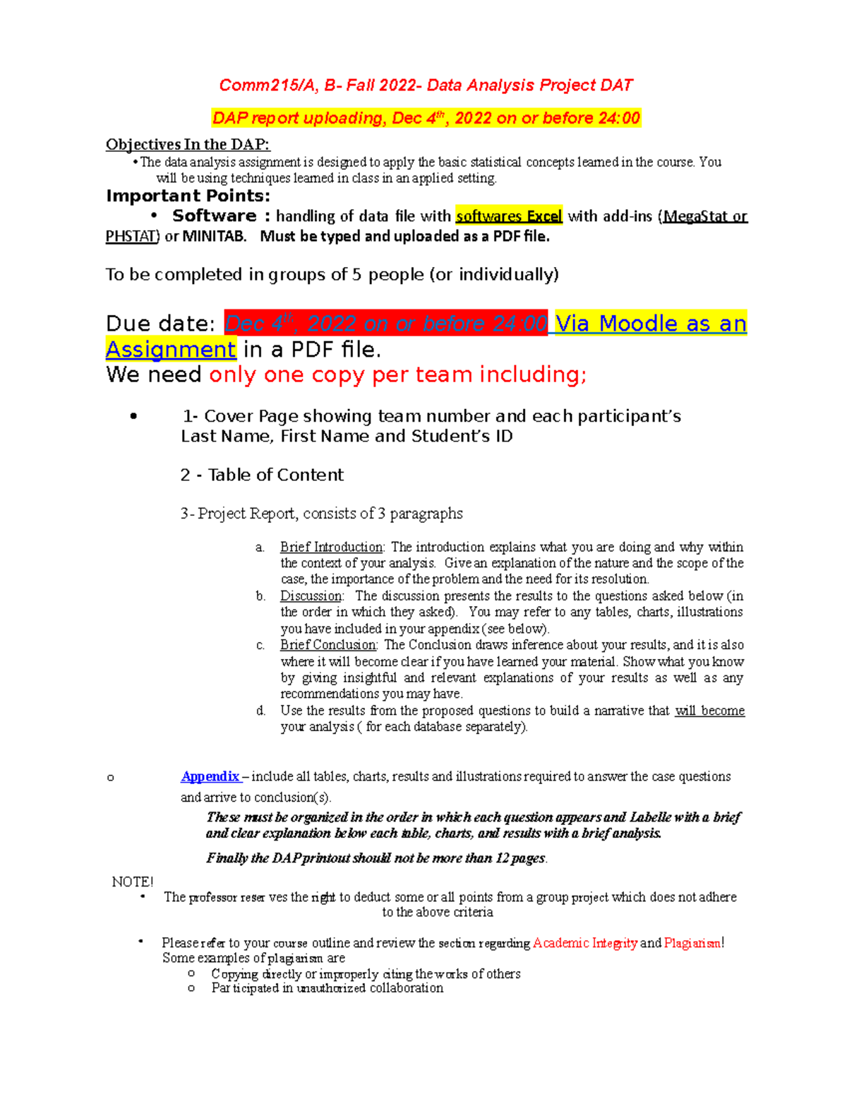Fall2022 DAProject - Stats project - Comm215/A, B- Fall 2022- Data Analysis Project DAT DAP ...