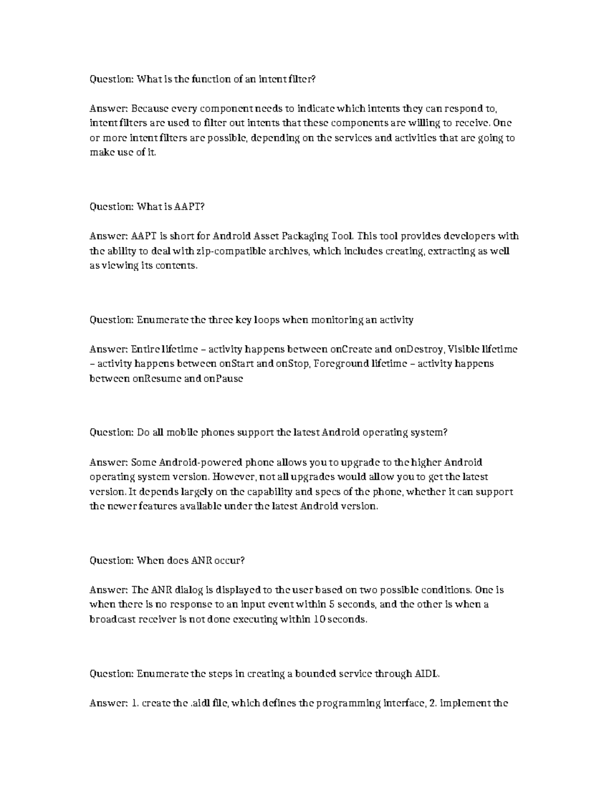 Liripoop calyculi agisted - Question: What is the function of an intent ...