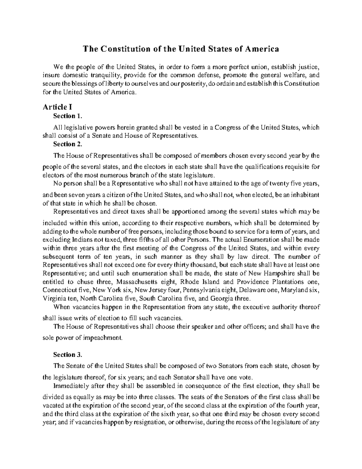 Constitucion de Estados Unidos Y enmiendas - The Constitution of the ...
