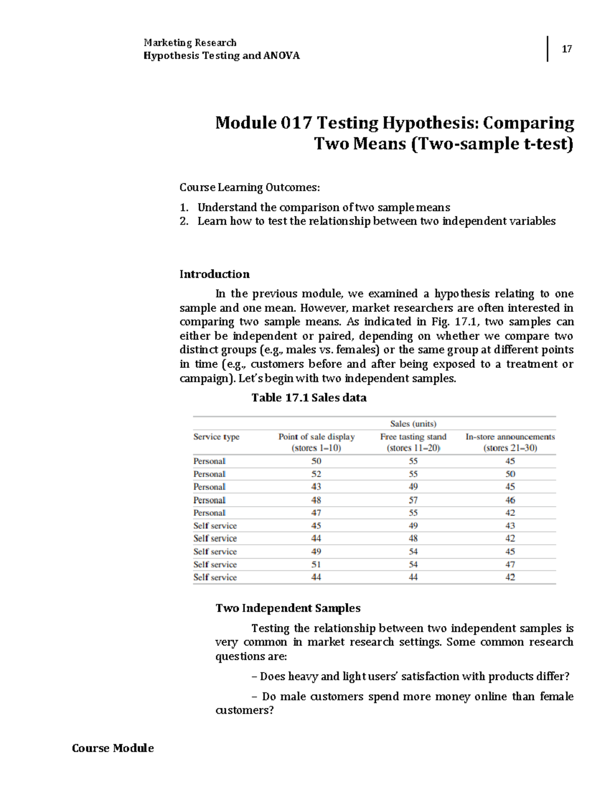 Week 11 - Testing Hypothesis Comparing Two Means(Two-sample-test ...