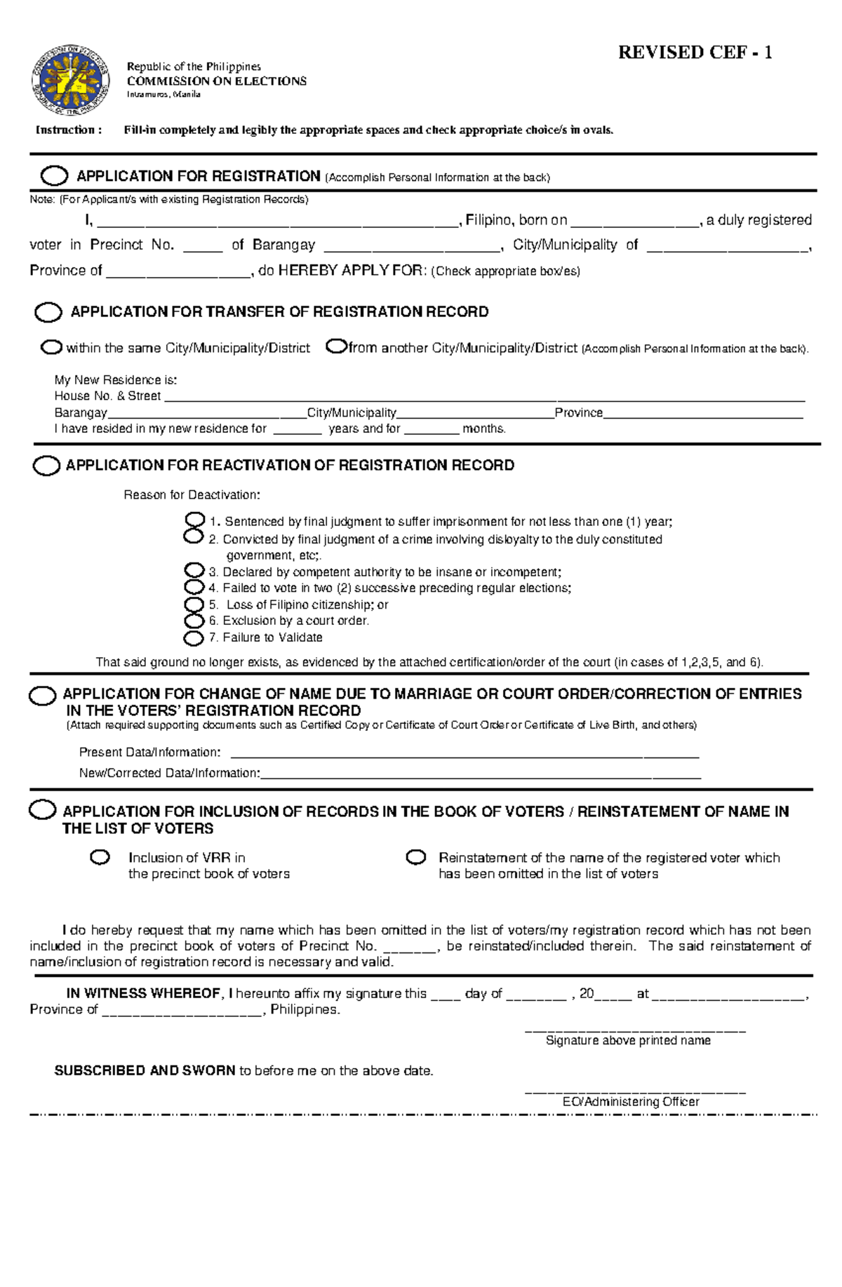 CEF1 Revised - This is just a material to help you! - APPLICATION FOR ...