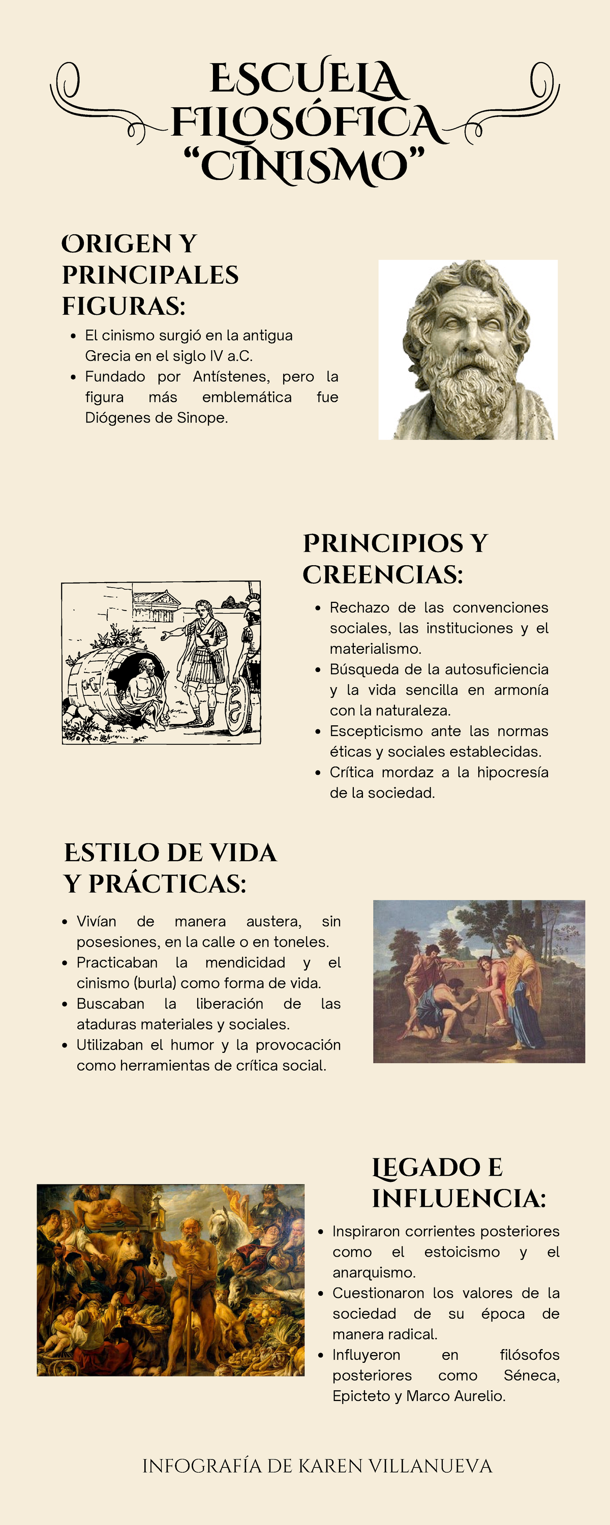 Infografía karen - Legado e influencia: ESCUELA FILOSÓFICA “CINISMO ...
