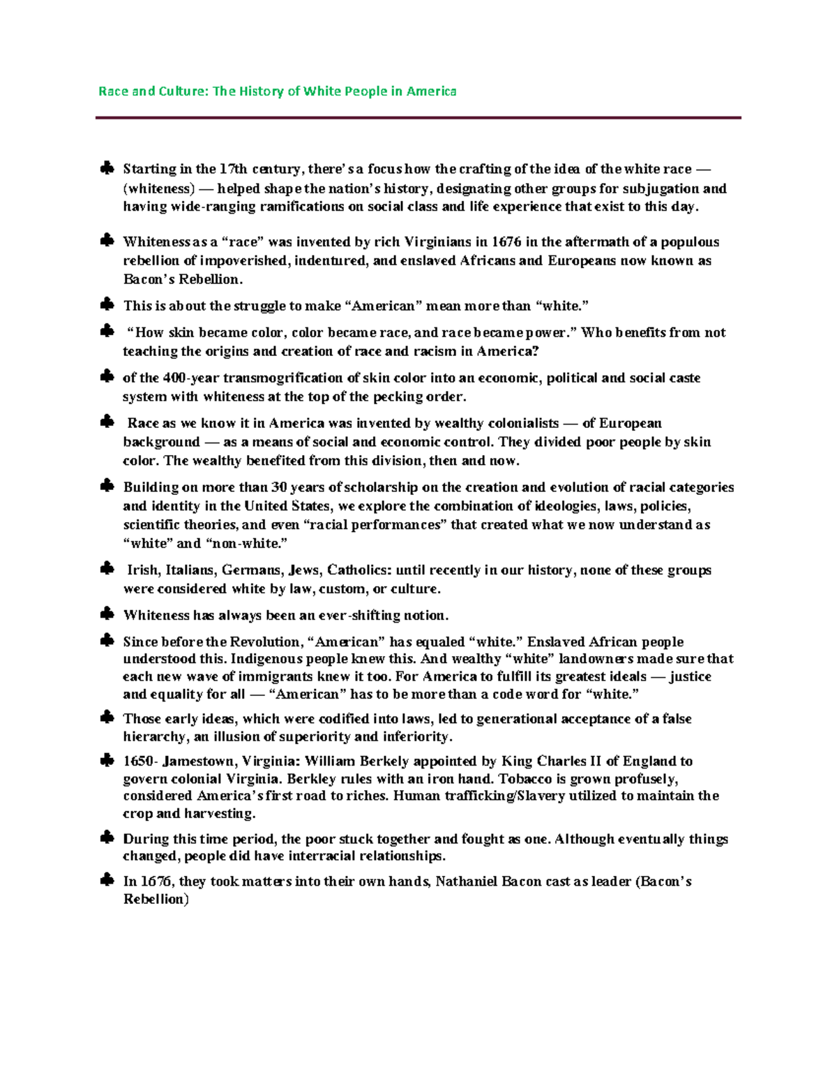 Race and Culture- The History of White People in America - Whiteness as ...