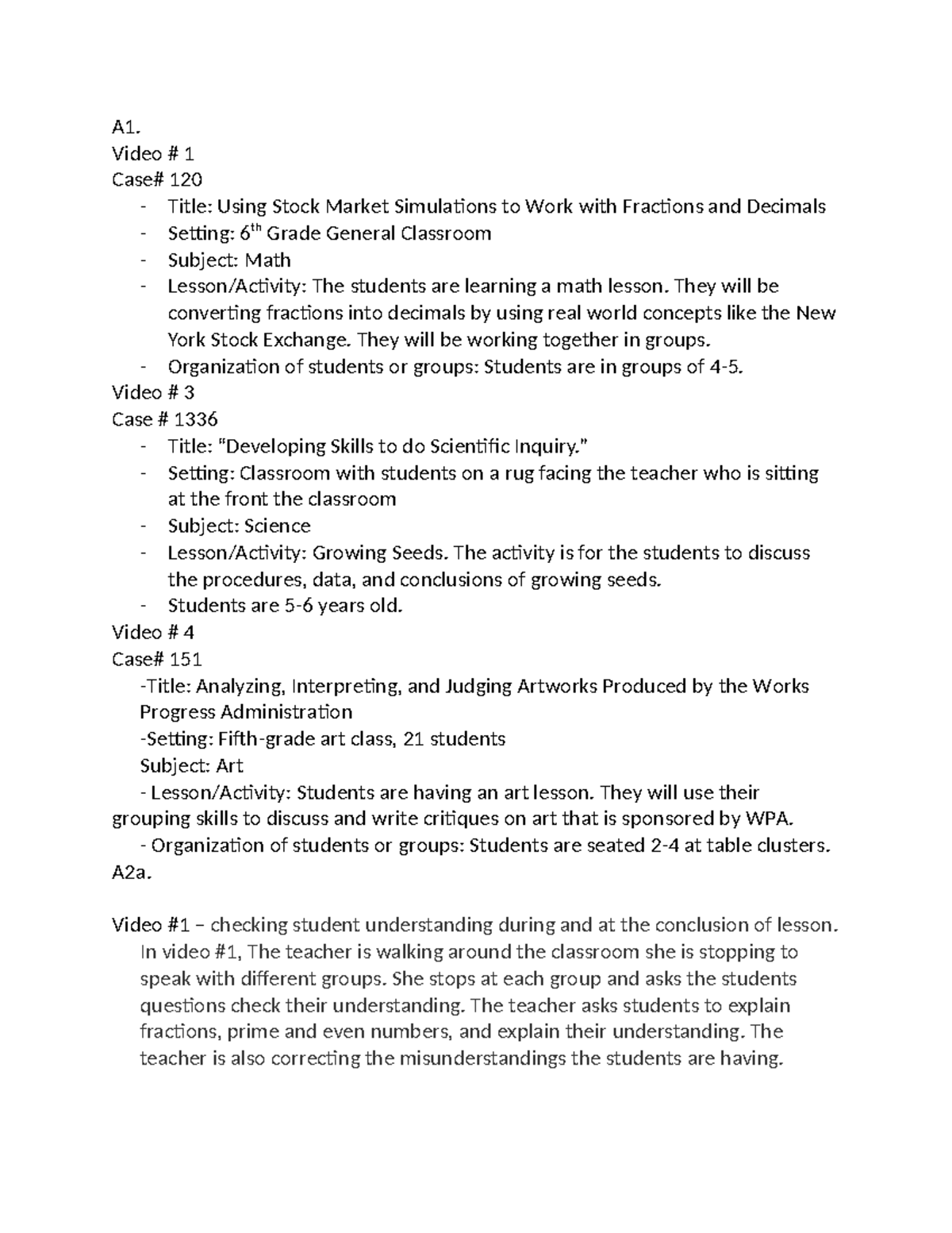 D093 TASK 3 - Task# 3 passed 1st try - A1. Video # 1 Case# 120 - Title ...