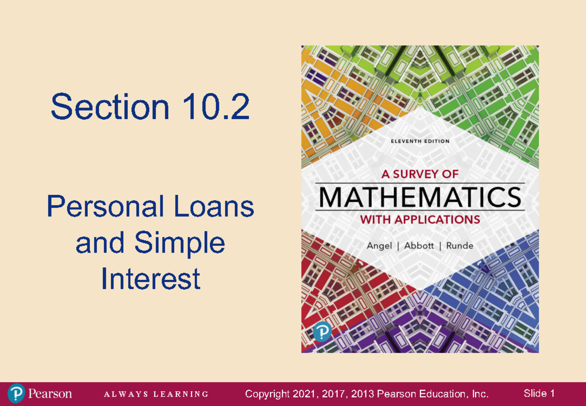 Personal Loans and Simple Interest - Studocu