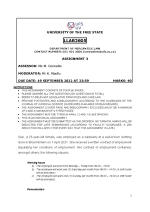 Law of Contracts Assignment - APPENDIX 5 DECLARATION OF OWN WORK DECLARATION OF OWN WORK Full ...