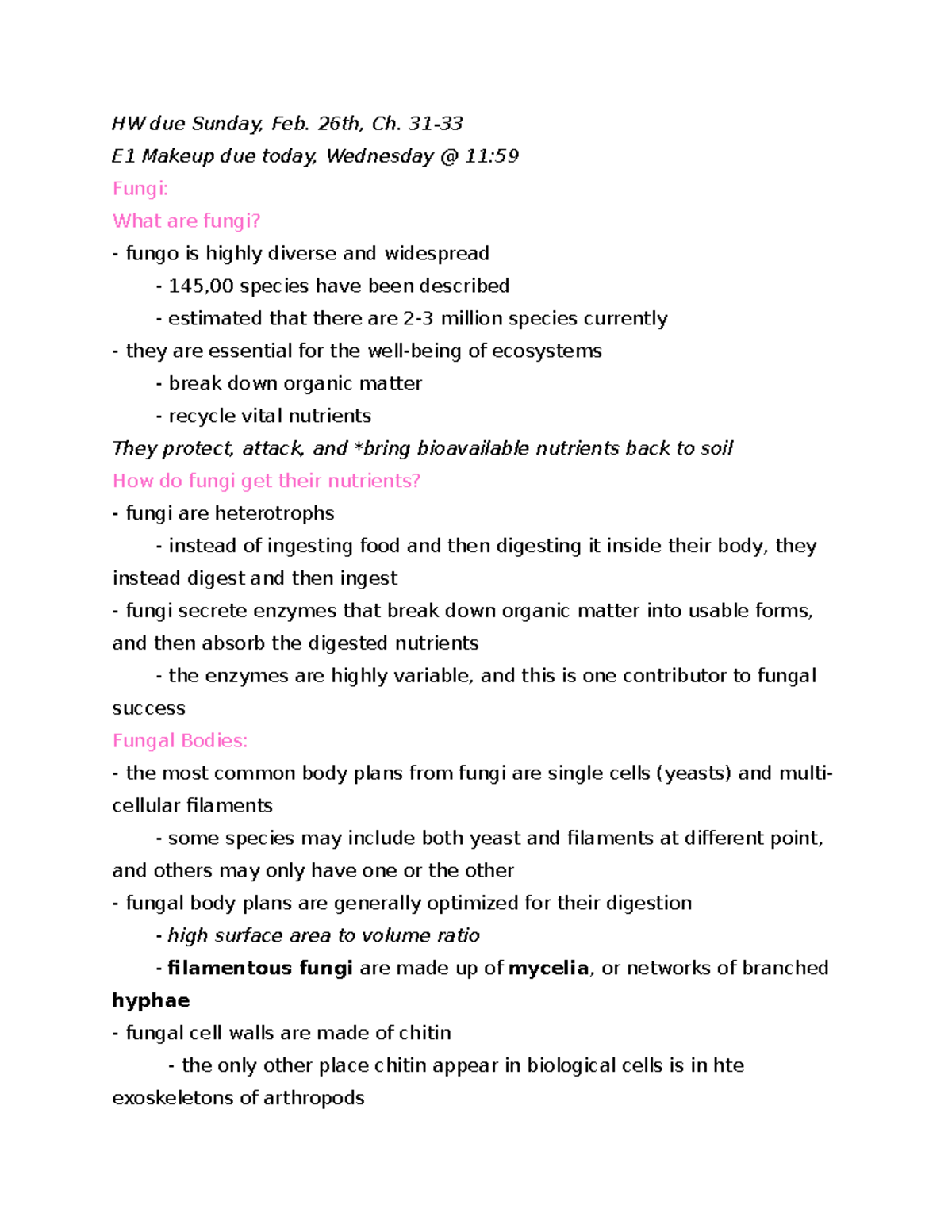 Week 6 Wed Feb 22 Bsc 196 Lecture Notes Instructor Emma Winnicki Smith Hw Due Sunday