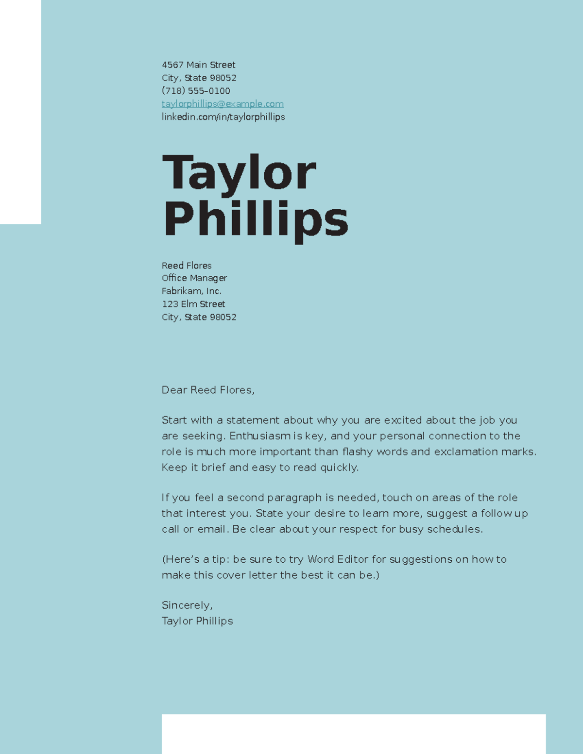 Resume final phillips - 4567 Main Street City, State 98052 (718) 555 ...