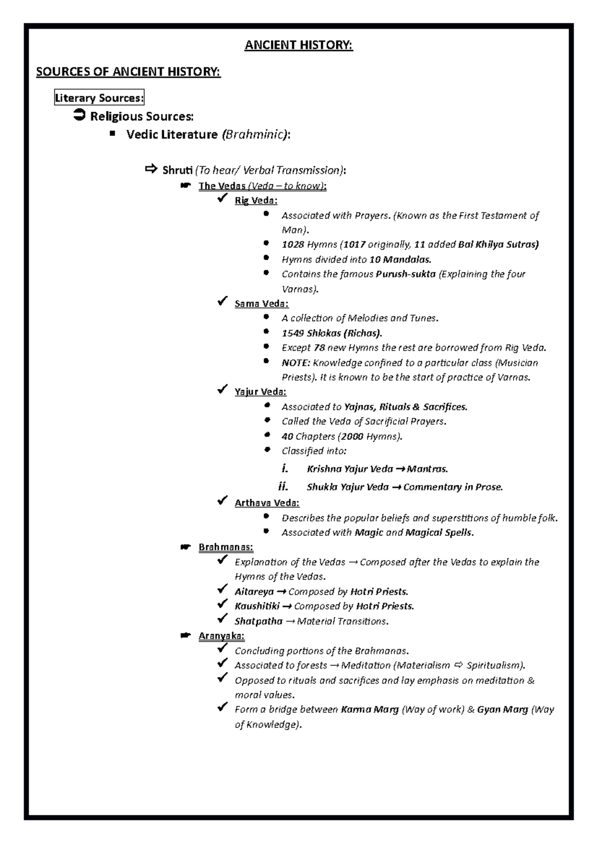 History Notes : Sources of Indian history - ANCIENT HISTORY: SOURCES OF ...