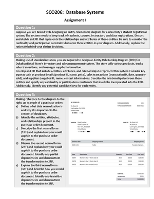 SCO206-Assignment II - Assignment - Page 1 of 3 SCO 206 : Database ...