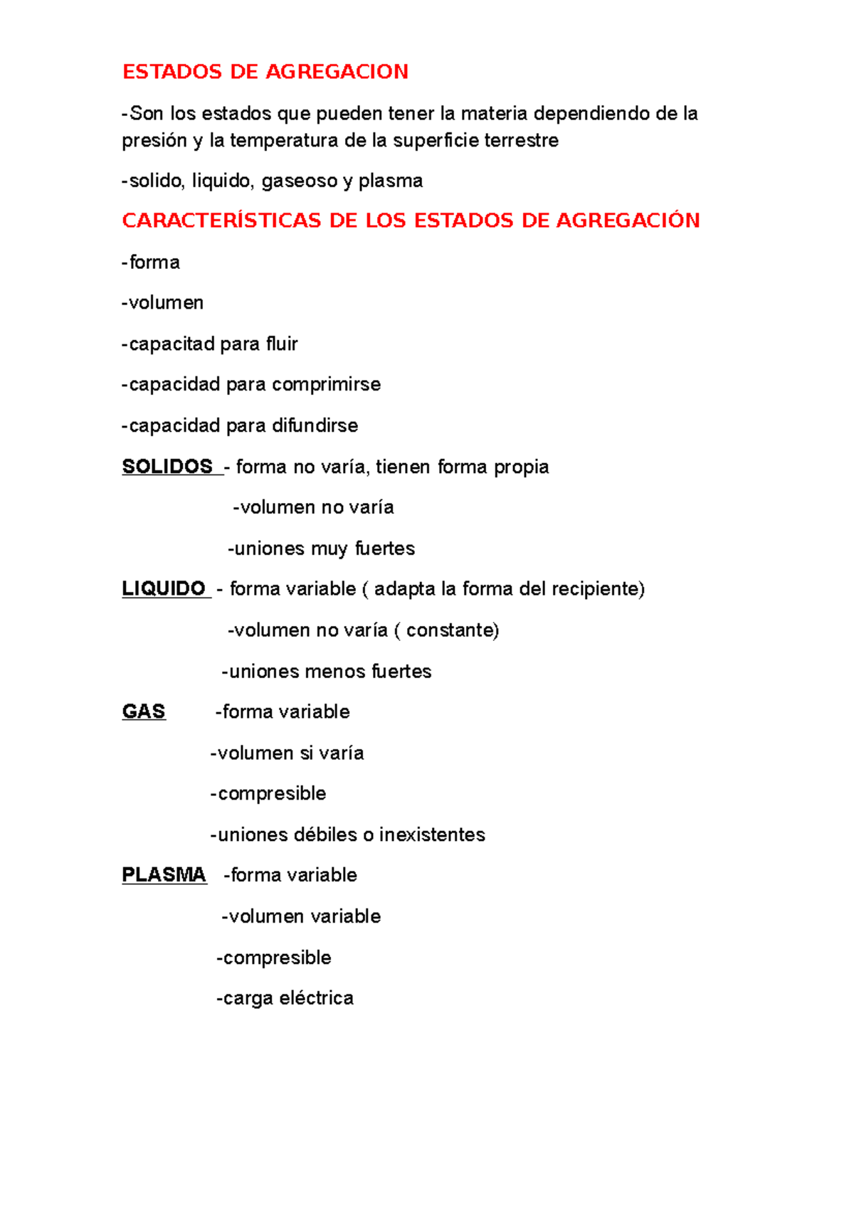 Estados DE Agregacion - Apuntes Física y Química 2 ESO - ESTADOS DE ...