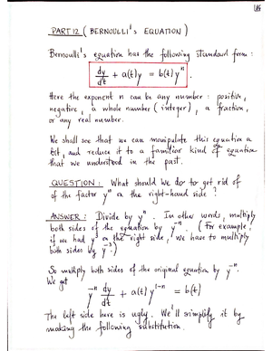 Exam 3 Diff eq Notes - MATH 2700 - Studocu