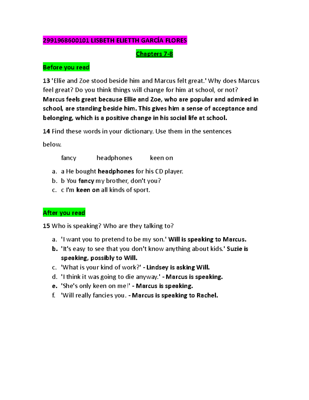 About a boy Chapters Chapters 7-8 - 2991968600101 LISBETH ELIETTH ...