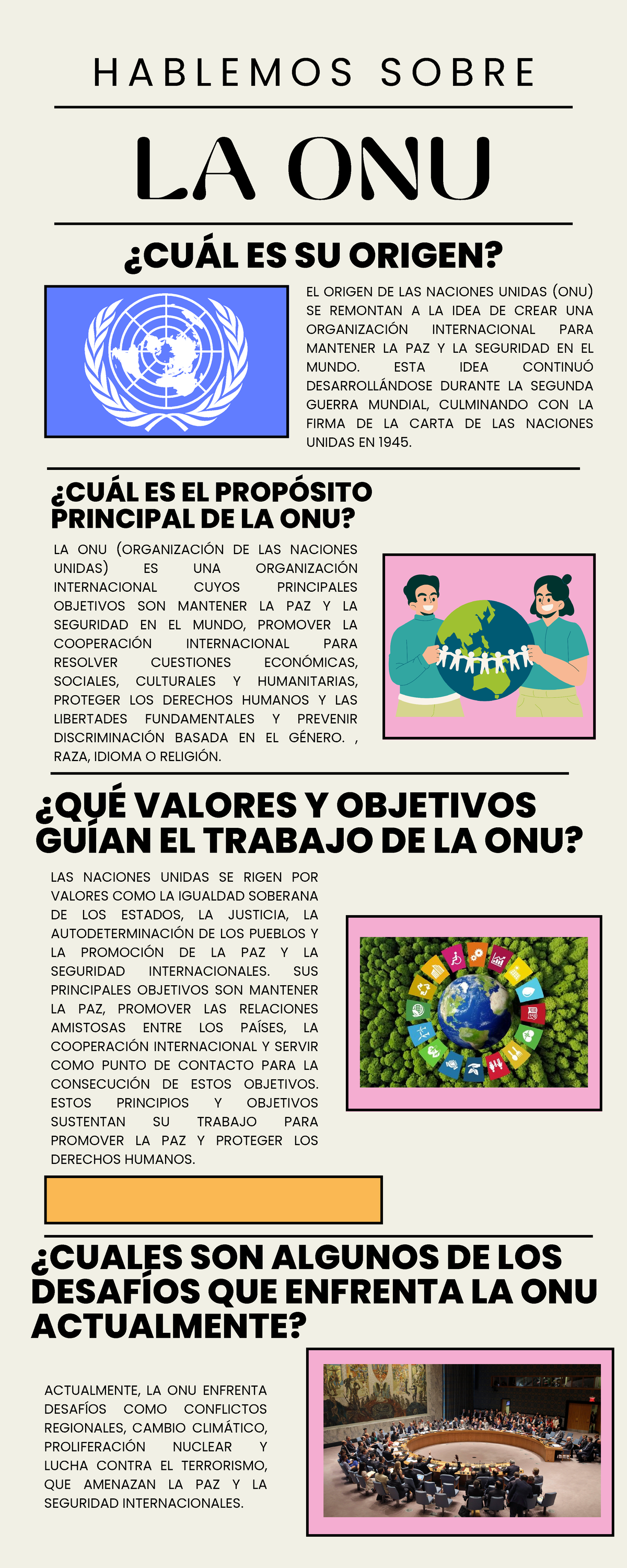 Infografía de la ONU - LA ONU H A B L E M O S S O B R E ¿CUÁL ES SU ...