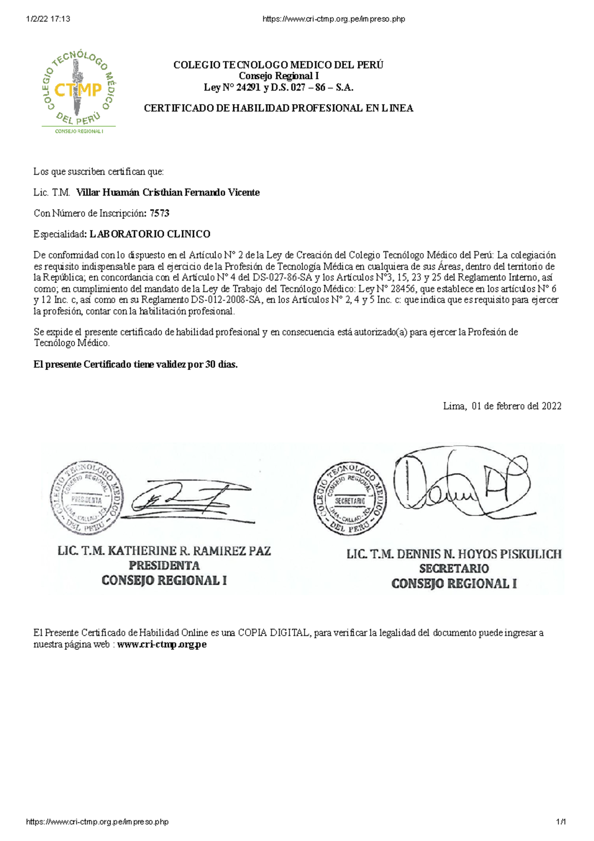 Impreso - APUNTES - 1/2/22 17:13 cri-ctmp.org/impreso.php cri-ctmp.org ...