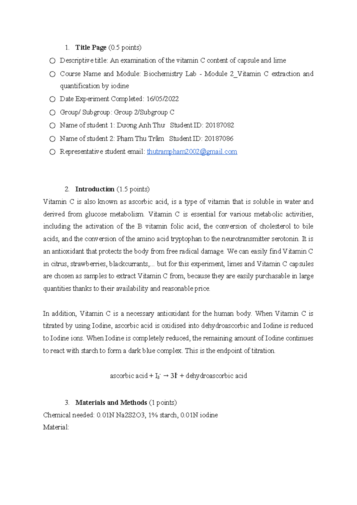 Report Module 2 (G2 - D) - Practice for class - Title Page (0 points ...