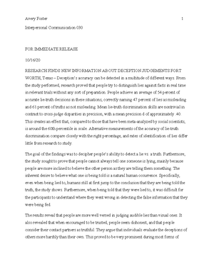 Interpersonal Comm Chapter 5 Notes Chapter 5 Understanding Culture