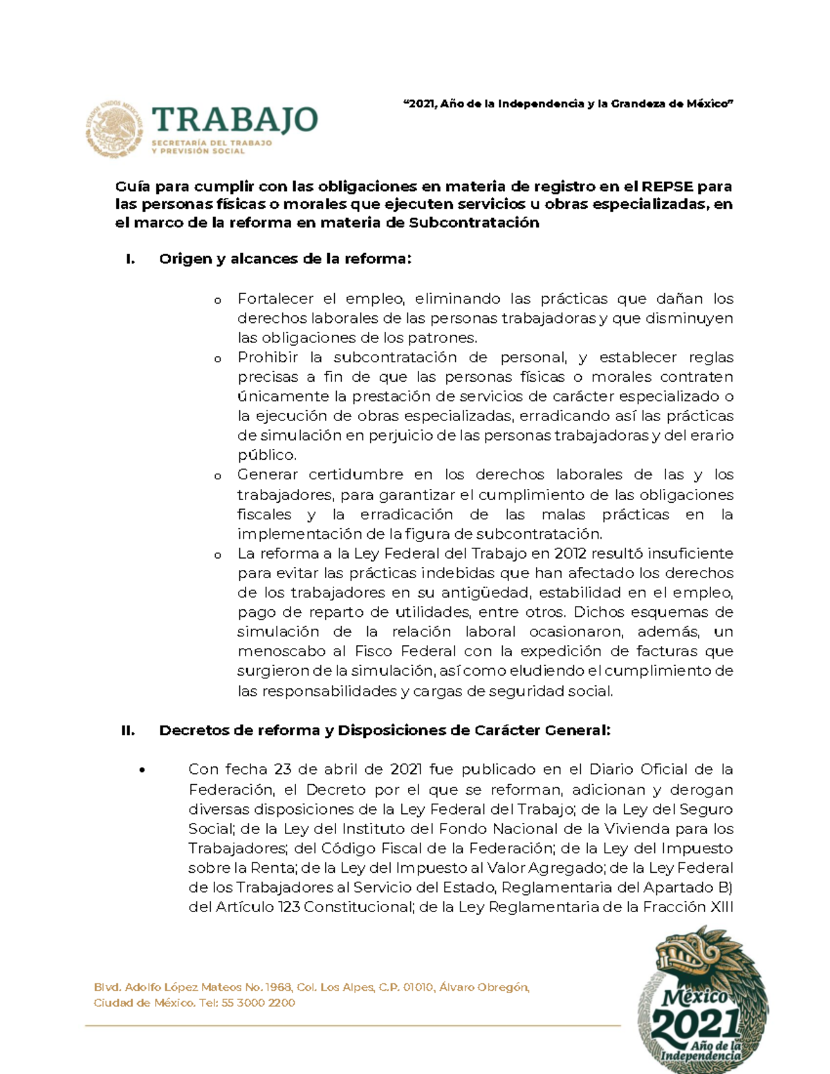 GUIA Repse - GUIA DE REGISTRO SERVICIOS ESPECIALIZADOS - Blvd. Adolfo ...