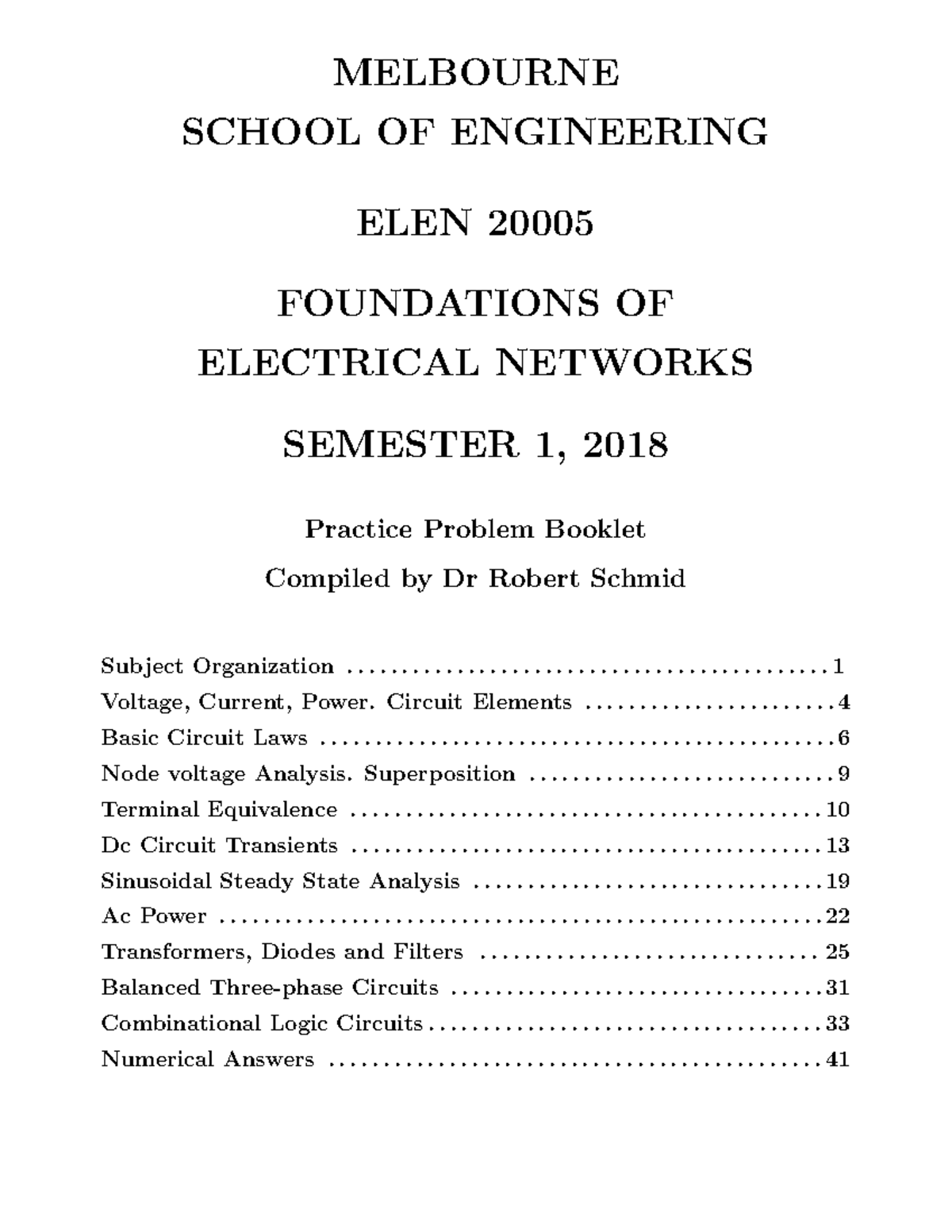 Fo EN Problem Booklet Sem1 2018 updated - MELBOURNE SCHOOL OF ...