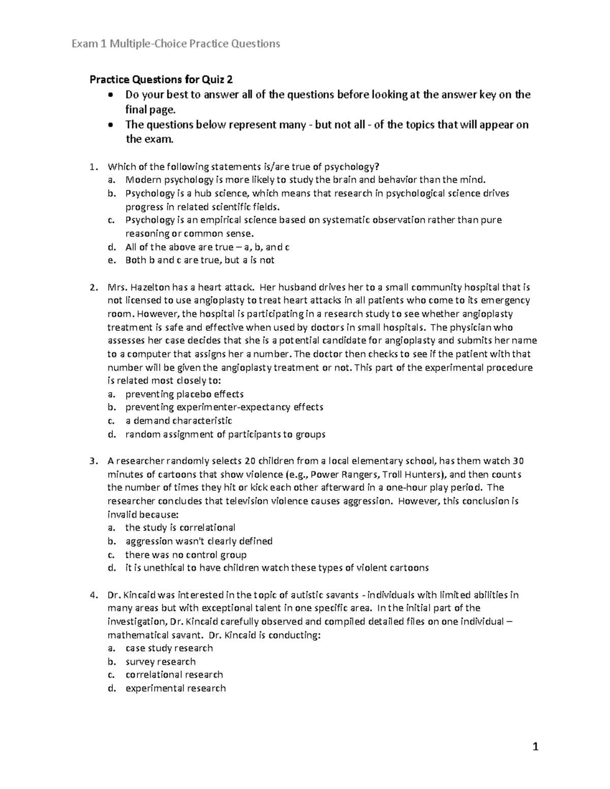 P101 Unit1 SG MC Practice Qs - Practice Questions for Quiz 2 • Do your ...