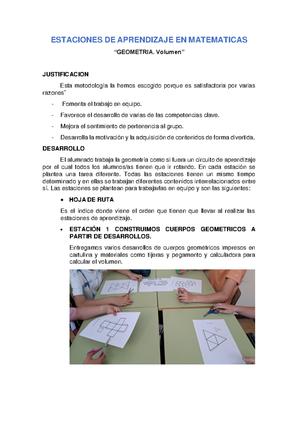 Estaciones DE Aprendizaje EN Matematicas 6º (1) - ESTACIONES DE ...