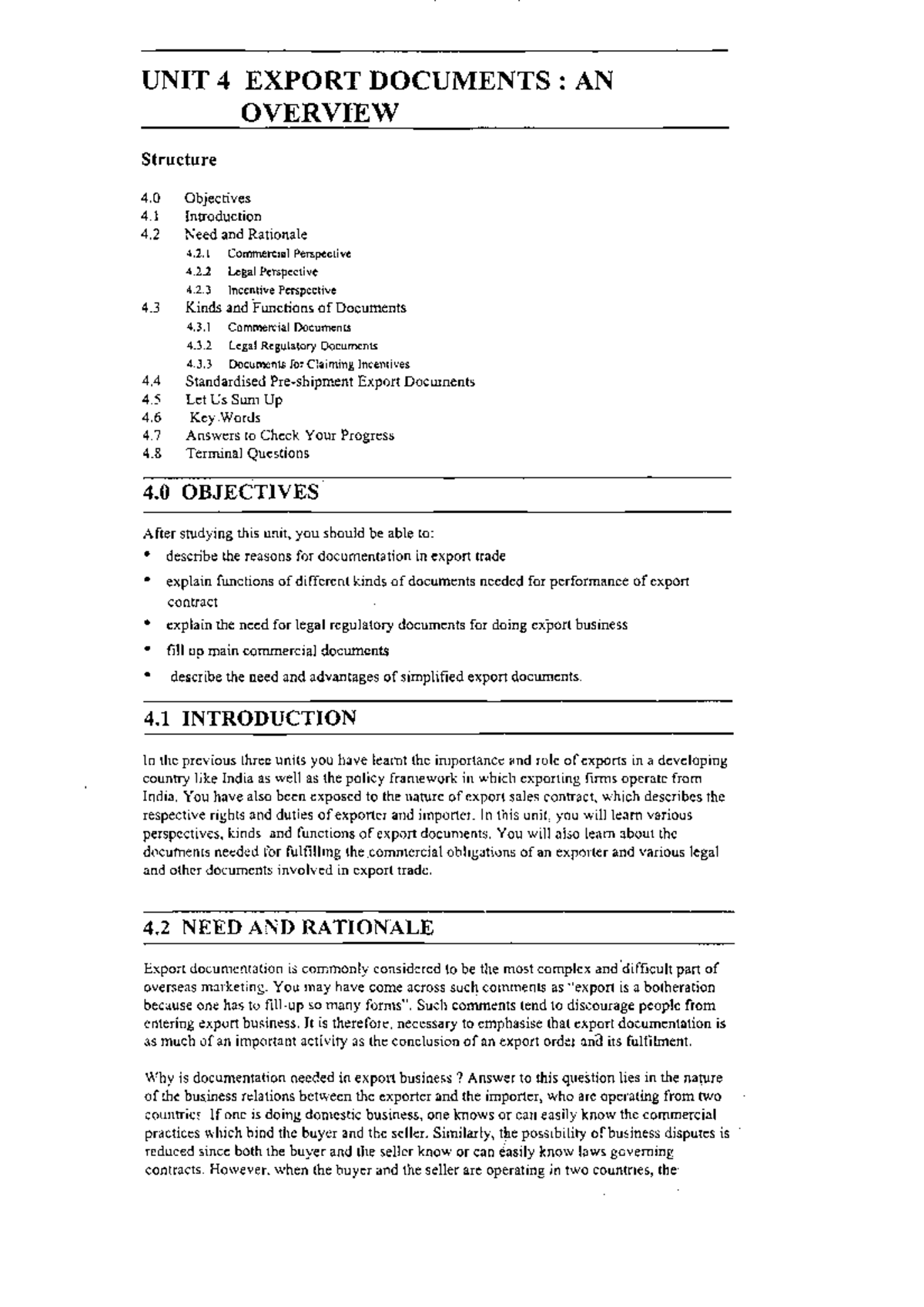 Unit-4 - Notes - Structure 4 Need and Rationale 4.2 Cornmerc ...