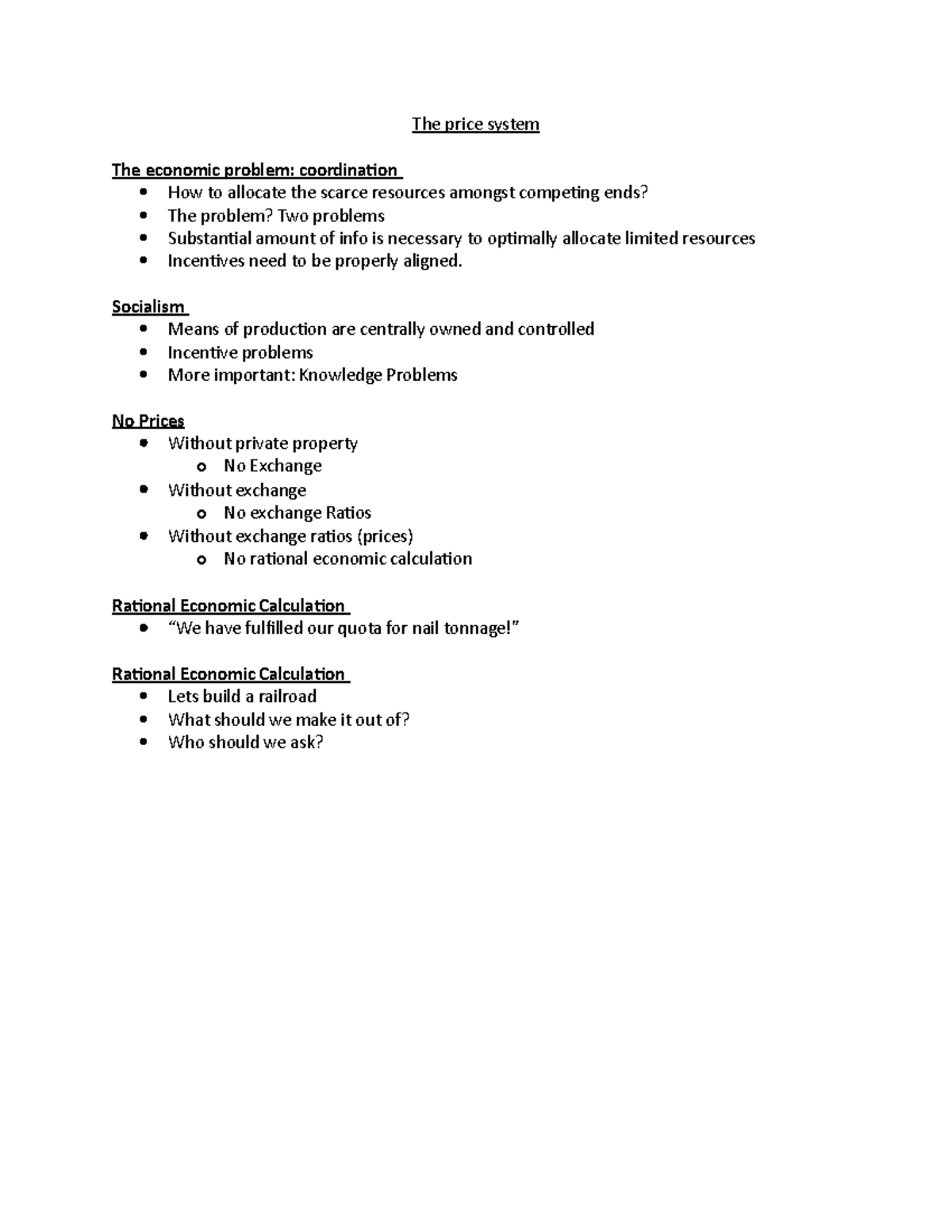 The price system - Intro to Microeconomics - The price system The ...