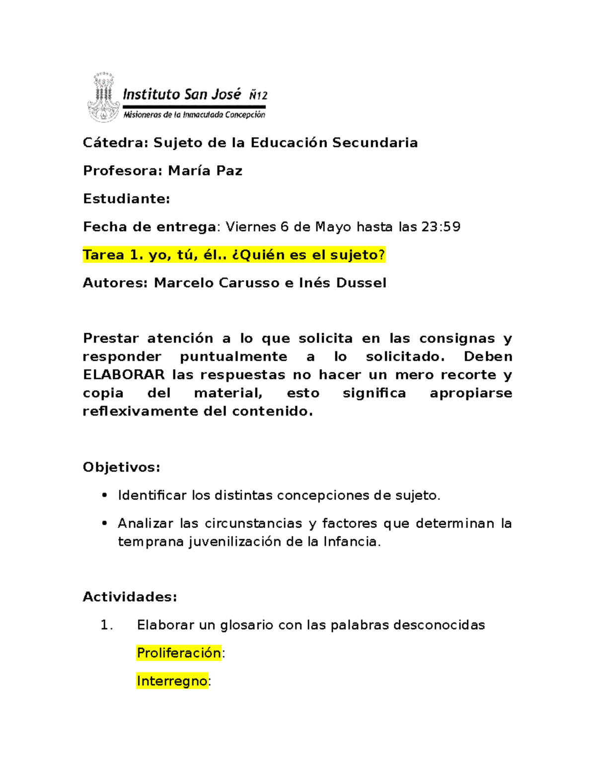 Tu%20yo%20él - Es d sujeto de la educación, tu yo él quien es el sijeto ...