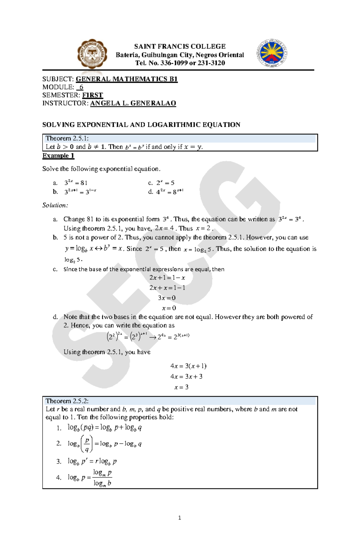 SFC GEN MATH M6 - Help you understand more about mathematics involving interest and function ...