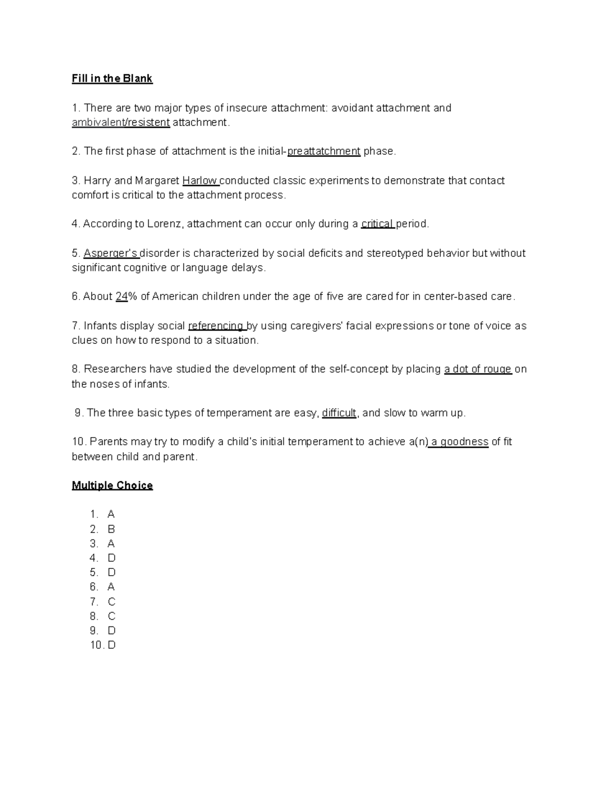 Chapter 7 Fill in the blank and Multiple choice - Fill in the Blank ...