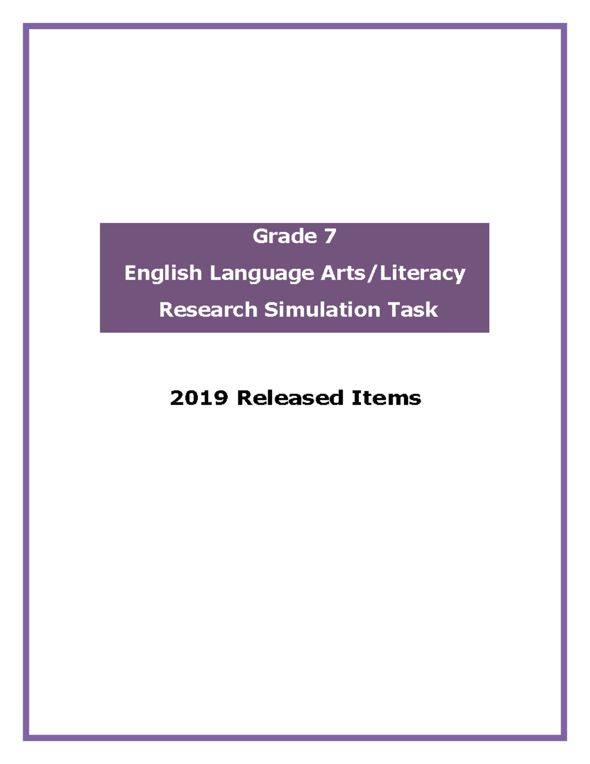 Grade-7-RST-Storm-2019 AR BV-1 - 2019 Released Items Grade 7 English ...